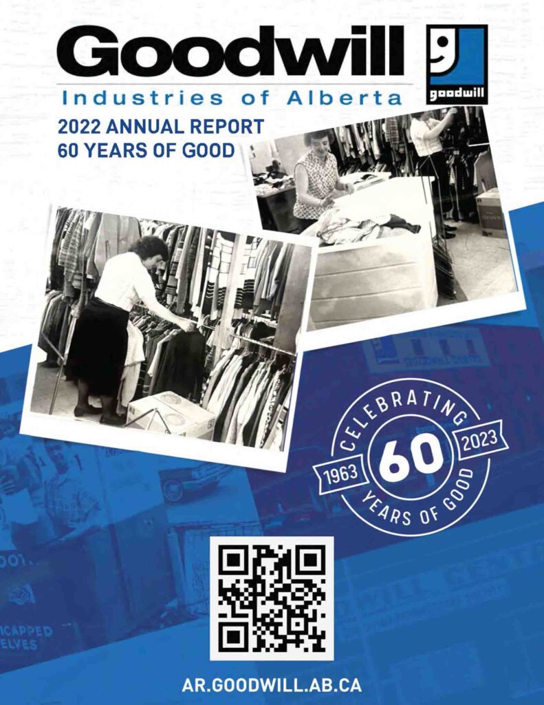 Annual Report PDF Front Page ★ Goodwill Industries Of Alberta