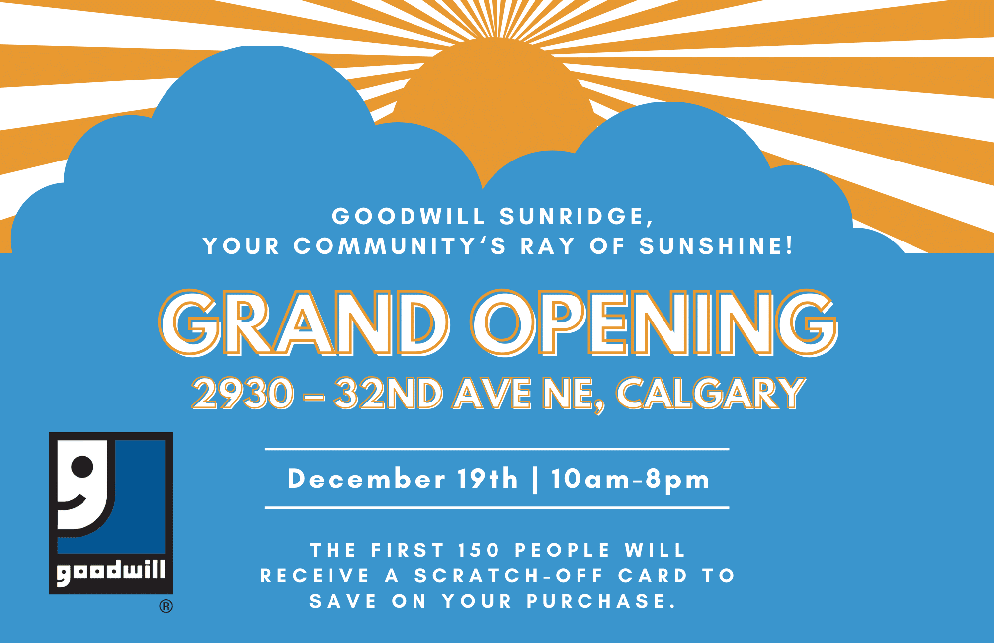 Sunridge Ray Of Sunshine Grand Opening (17 X 11 In) ★ Goodwill ...